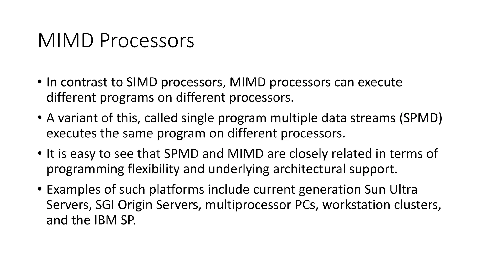 Dichotomy of parallel computing platforms | PPTX