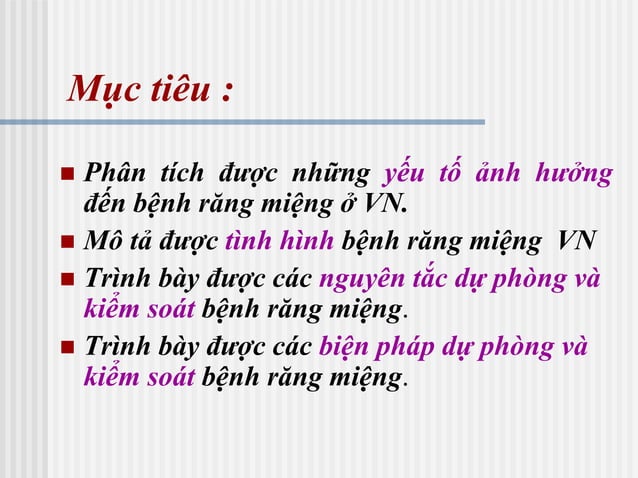 Dich te hoc va phong ngua benh rang mieng | PDF