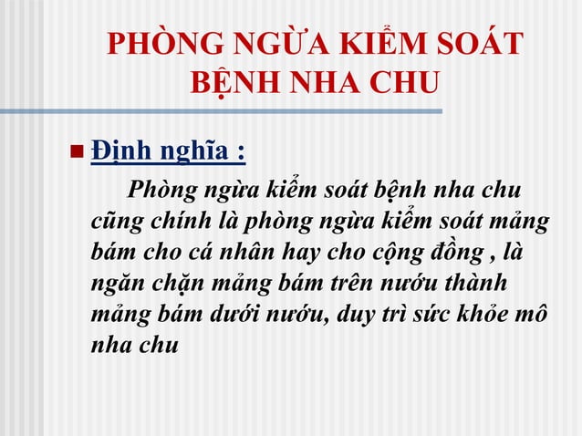 Dich te hoc va phong ngua benh rang mieng | PDF