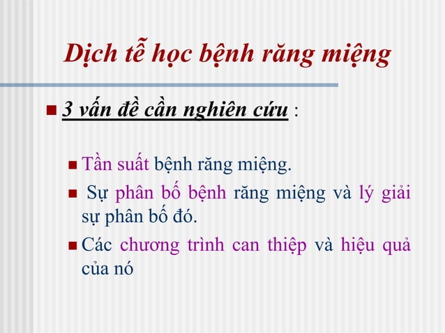 Dich te hoc va phong ngua benh rang mieng | PDF