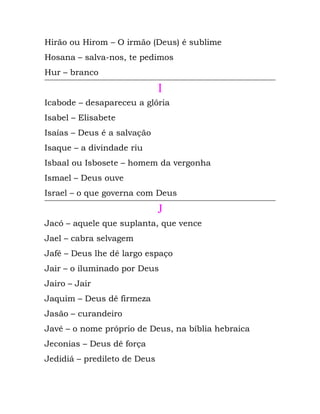 Dicionario de Nomes Biblicos | PDF
