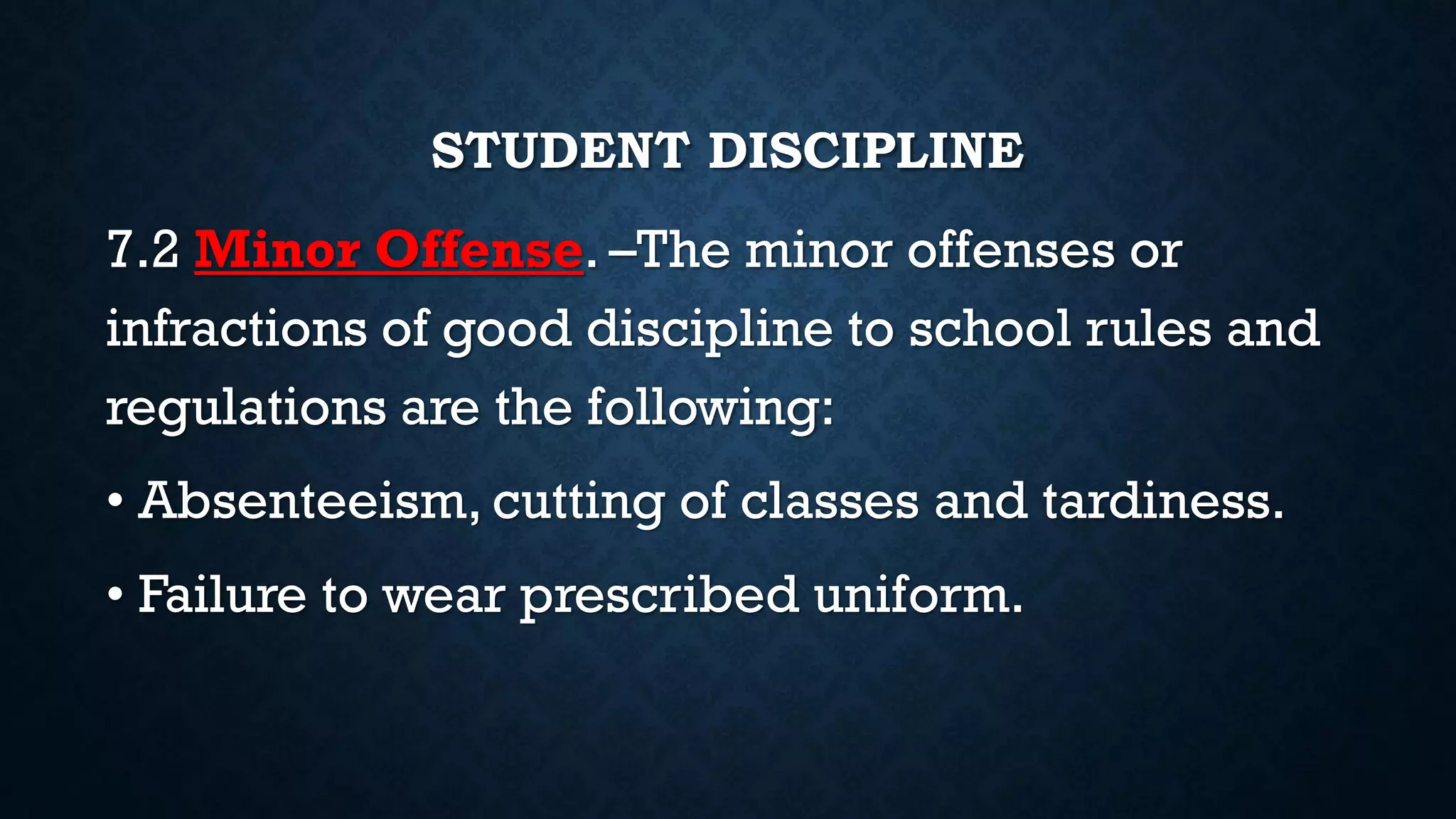 Dicipline Policies | PDF