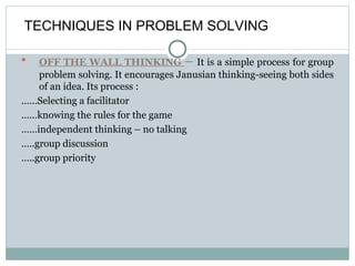 Dicision making skills and problem solving | PPT