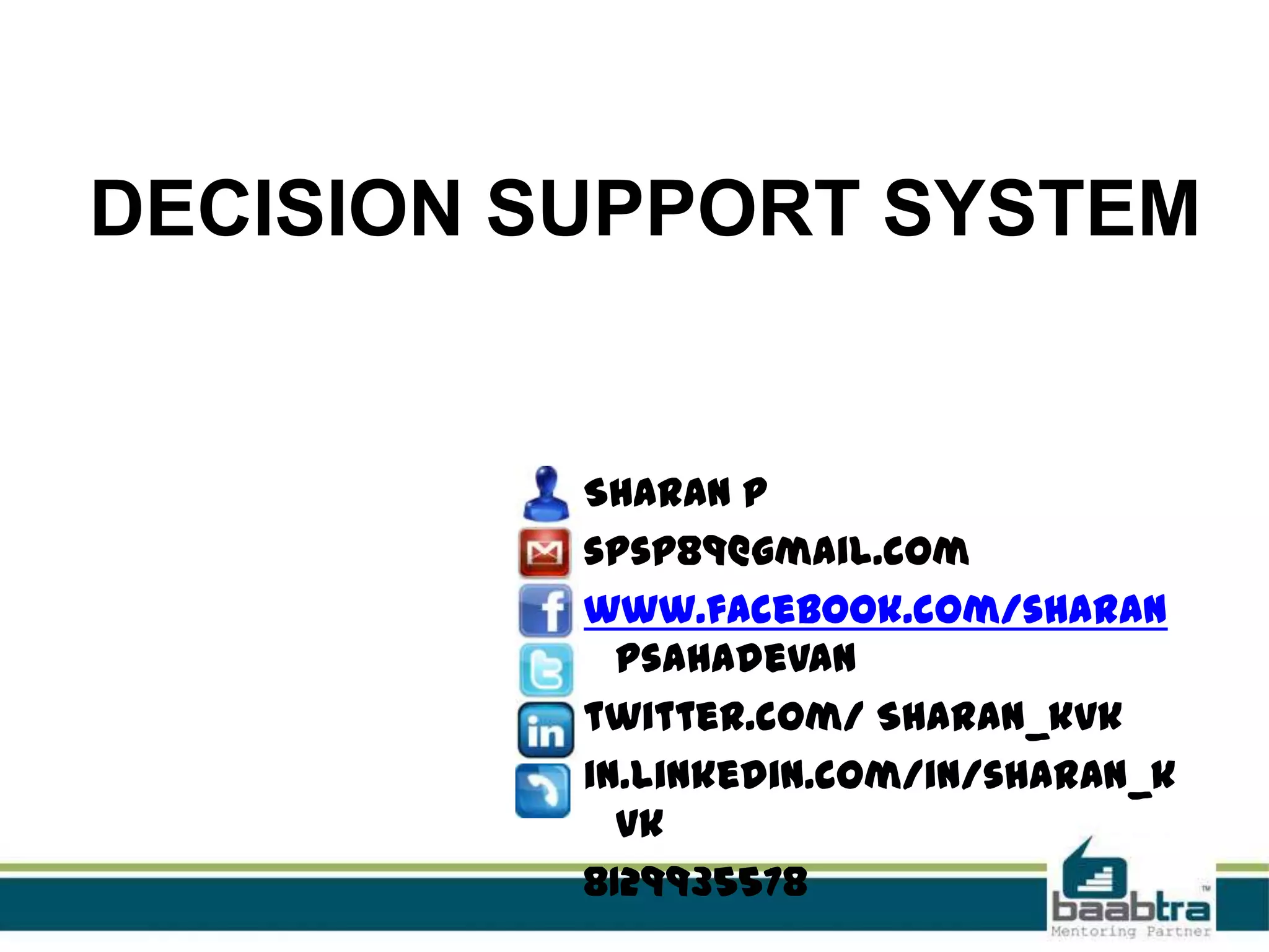 Dicision support system | PPTX