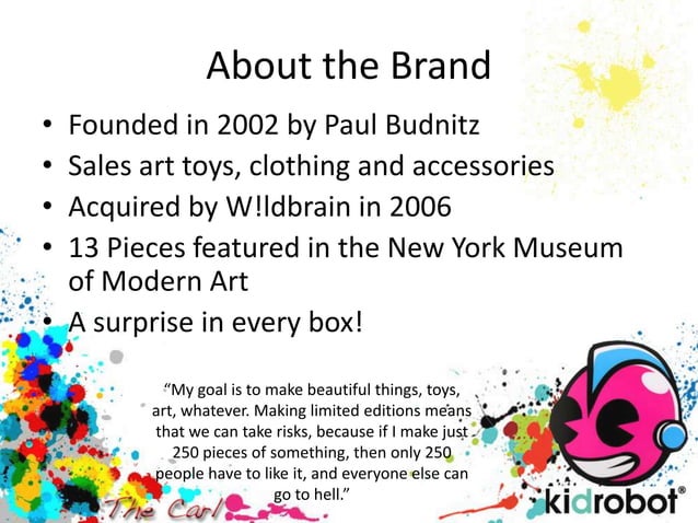 Kidrobot, A Strategic Brand Analysis | PPTX | Children\'s Games and ...