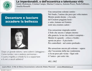 Le imperdonabili: Emily Dickinson - Cristina Campo | PDF