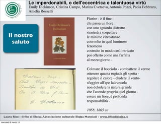 Le imperdonabili: Emily Dickinson - Cristina Campo | PDF