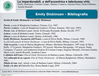 Le imperdonabili: Emily Dickinson - Cristina Campo | PDF