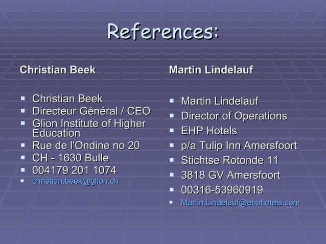 Dick Prince Cv Presentatie | PPT