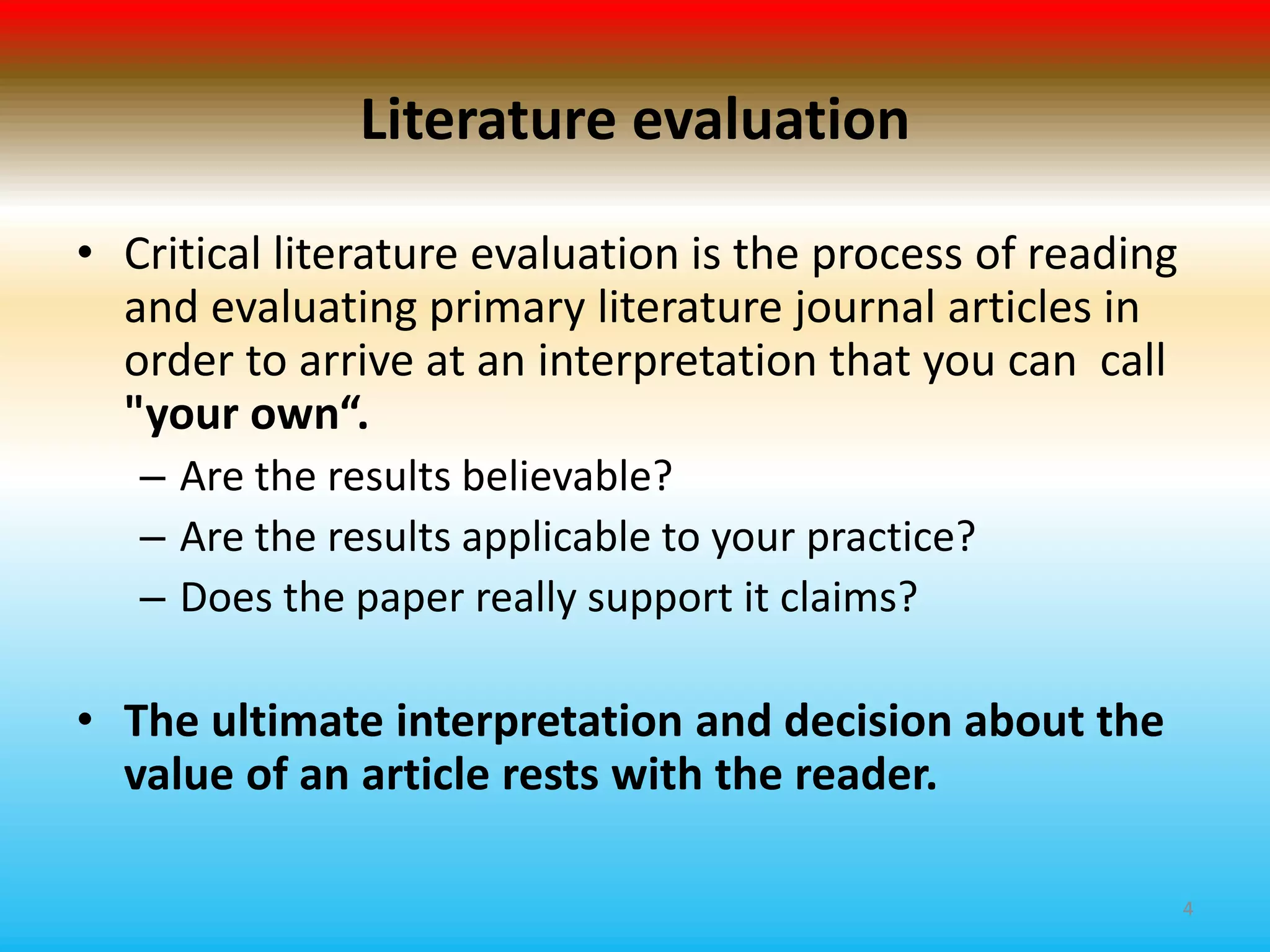 LITERATURE EVALUATION.pptx