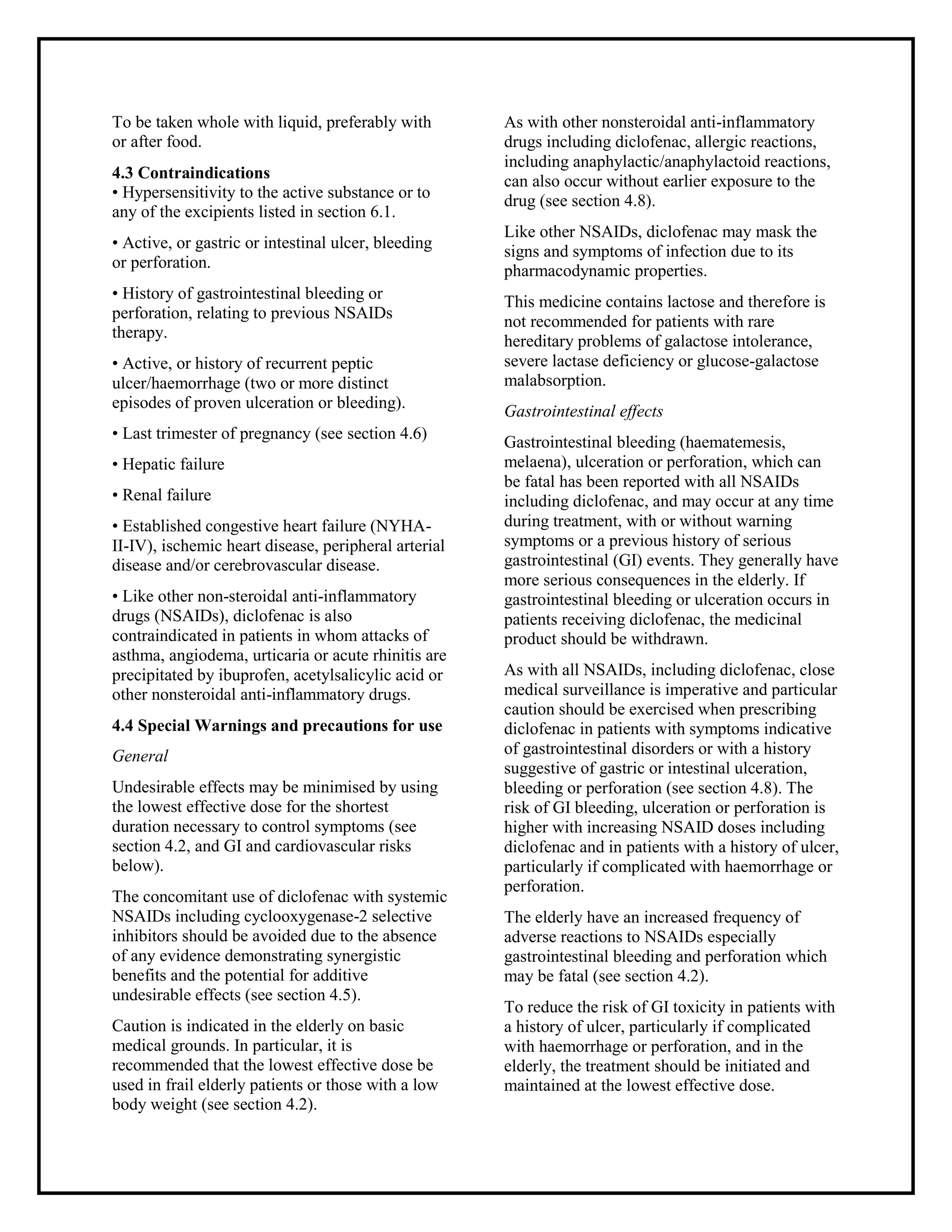 Diclofenac sodium 50mg gastro resistant tablets smpc- taj pharmaceuticals | PDF