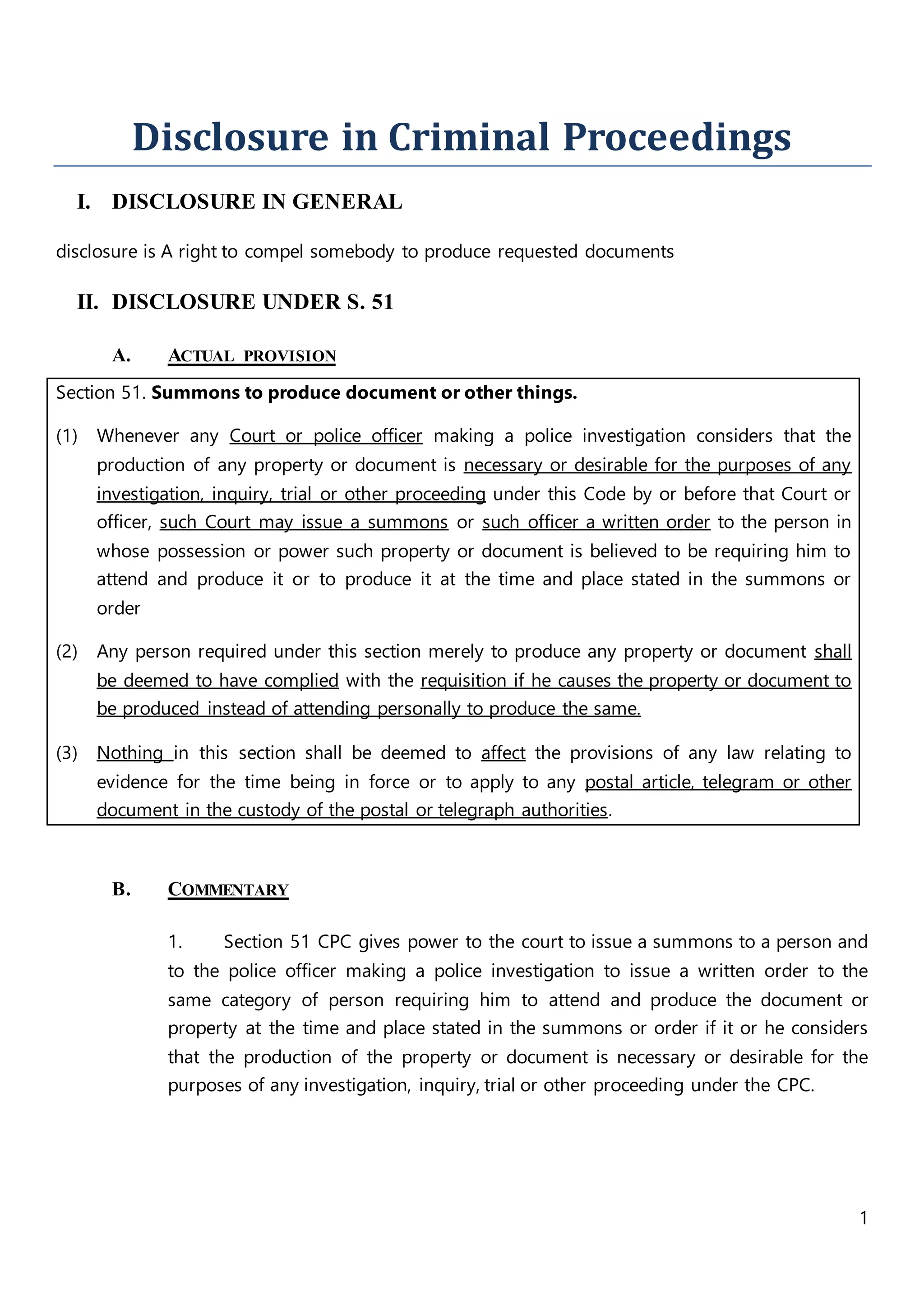 Disclosure under malaysian CPC | DOCX