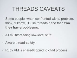 Distributed Cluster in Ruby | PPTX | Programming Languages | Computing