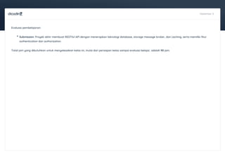 Dicoding backend Fundamental | PDF
