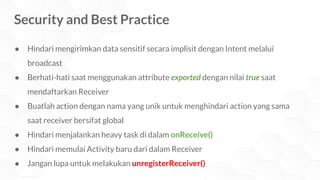 Dicoding Developer Coaching #16: Android | Berkenalan dengan Broadcast ...
