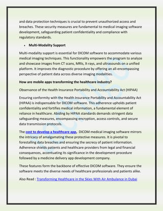 DICOM Medical Imaging Software Development: Factors & Financial Considerations | PDF