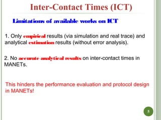 Inter-Contact Time Study for MANETs with Random Walk Mobility | PPT