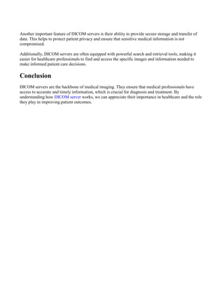 DICOM Servers The Backbone of Medical Imaging - Learn How They Work!.pdf