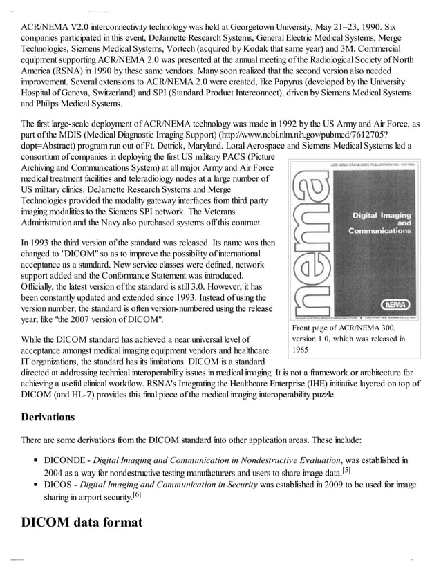 Dicom standard wikipedia | PDF