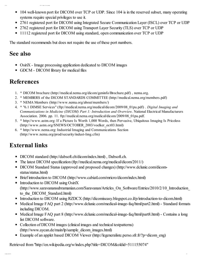 Dicom standard wikipedia | PDF