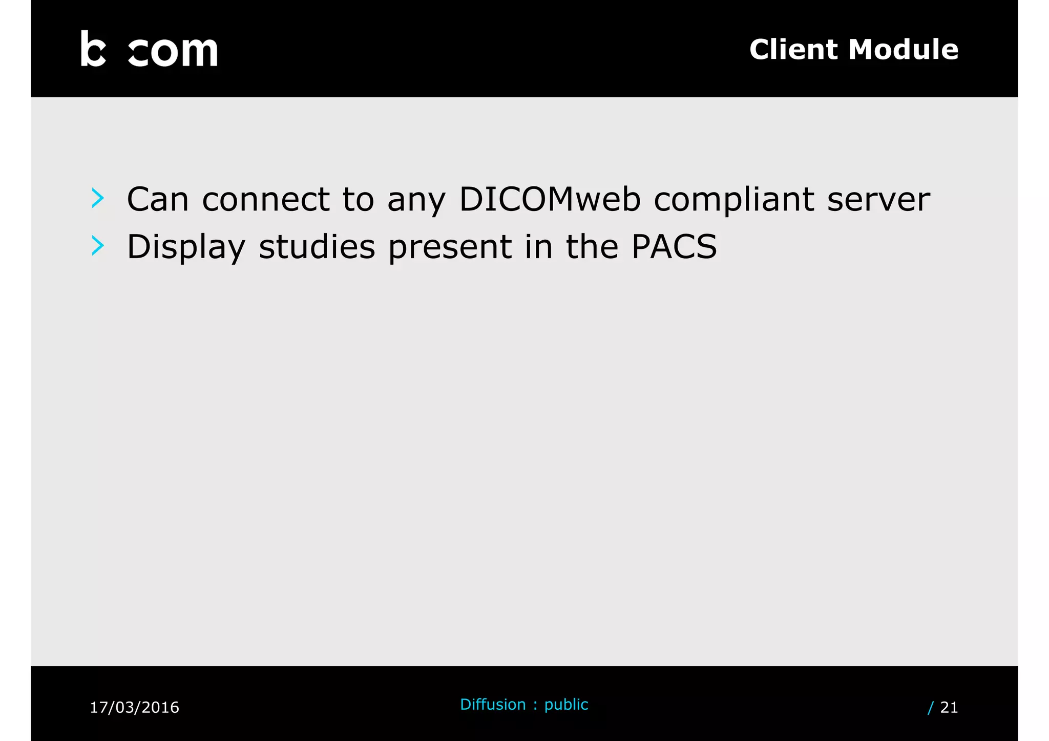 DICOMweb (STOW, WADO, QIDO): Potential and implemntation sample | PDF