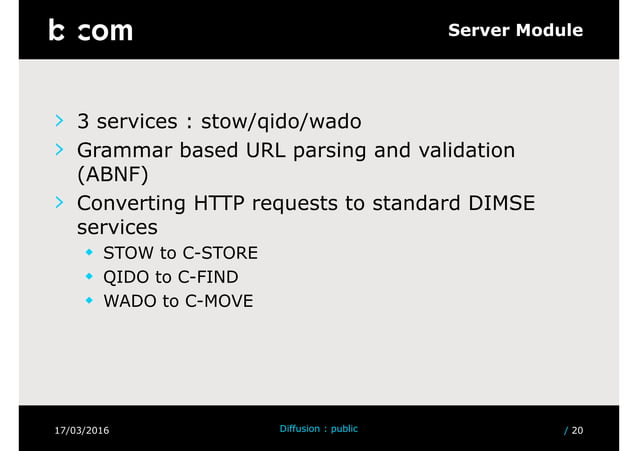 DICOMweb (STOW, WADO, QIDO): Potential and implemntation sample | PDF ...