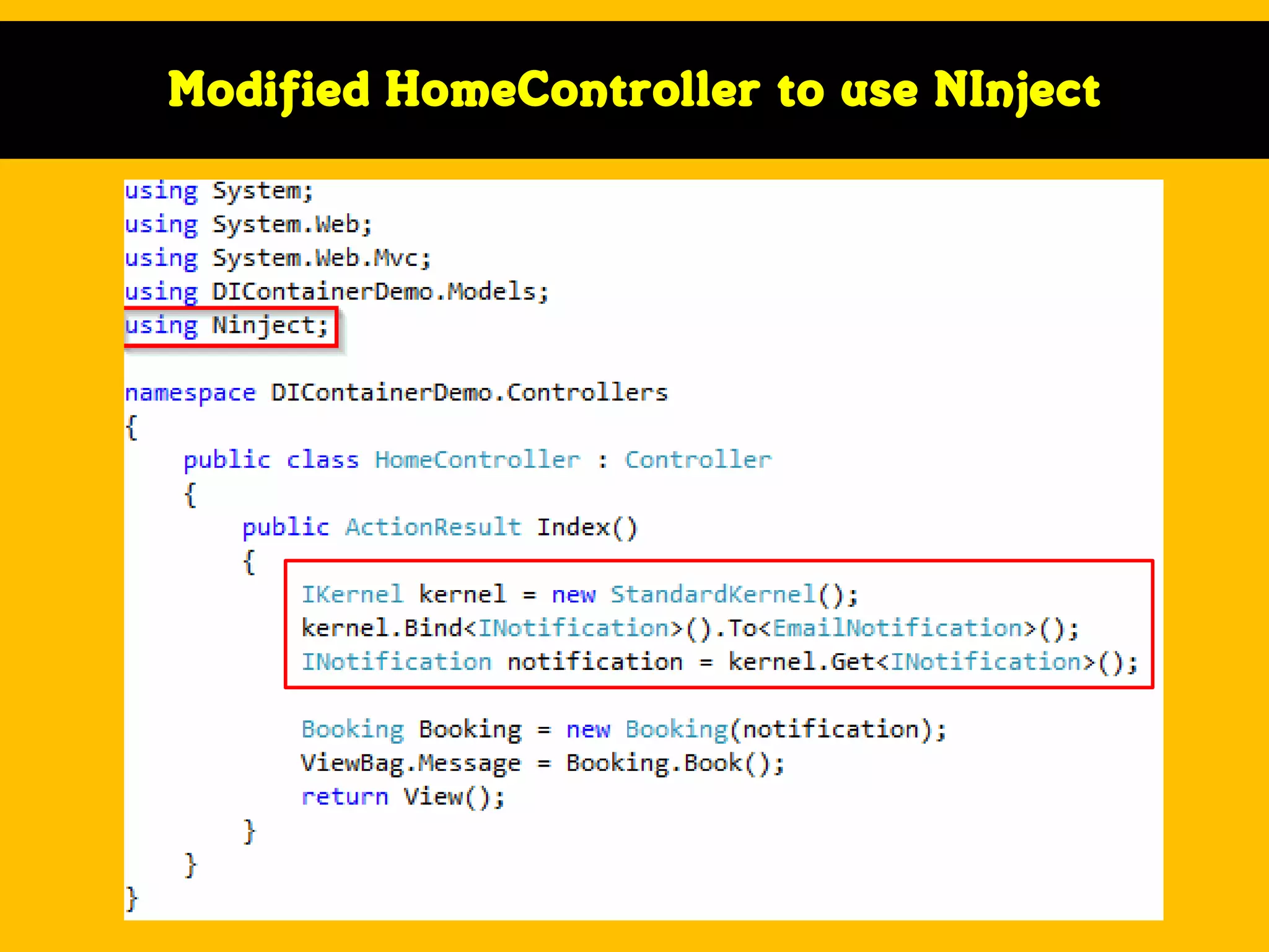 NInject - DI Container | PPT