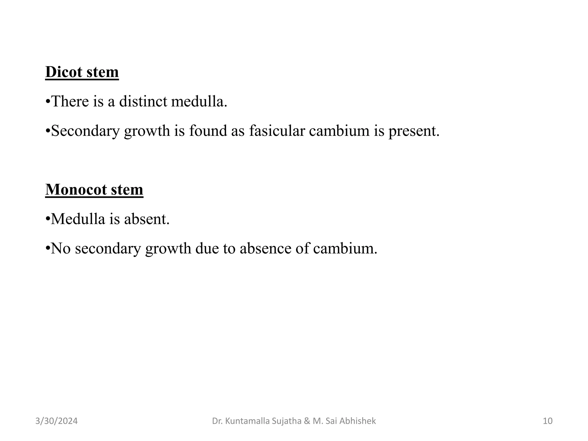 Dicot & Monocot Stem - structure & functions | PPTX