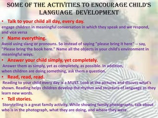 LANGUAGE DEVELOPMENT IN PRESCHOOL YEARS | PPTX