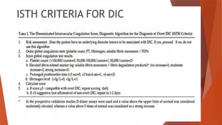 Pathophysiology, Pathogenesis and Laboratory diagnois of DIC | PPTX