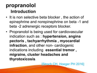 Propranolol repurposing for infantile hemangiomas | PPT