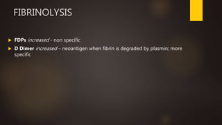 DISSEMINATED INTRAVASCULAR COAGULATION | PPTX