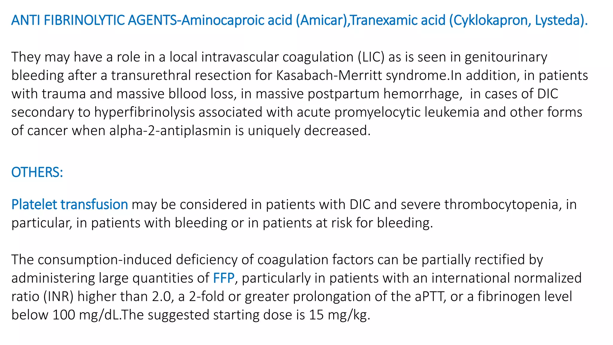 Dic syndrome | PPTX