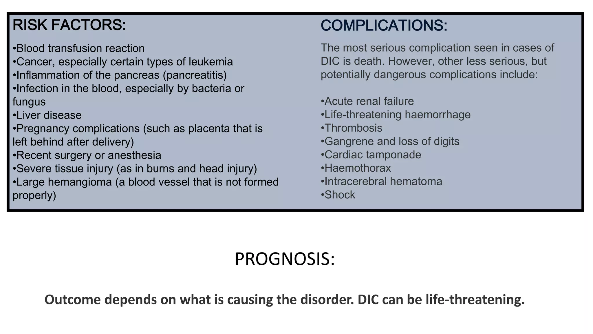 Dic syndrome | PPTX