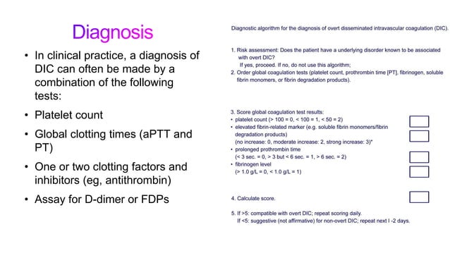 Disseminated intravascular coagulation ppt | PPT