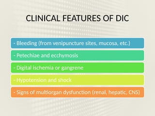 Disseminated Intravascular Coagulation (DIC) Syndrome | PPTX