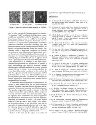 Paper fingerprinting using alpha-masked image matching | PDF