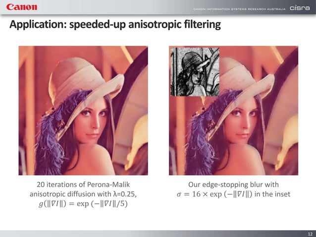 Oral presentation on Asymmetric recursive Gaussian filtering for space ... Oral presentation on Asymmetric recursive Gaussian filtering for space ...