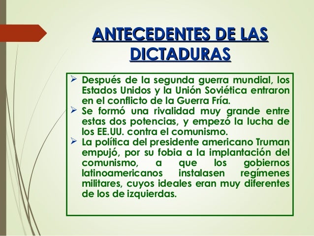 Dictaduras de america latina