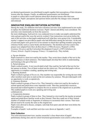 Dictation | DOCX | Educational Assessment | Education