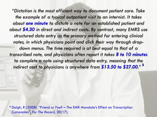 Dictation And The EMR | PPT