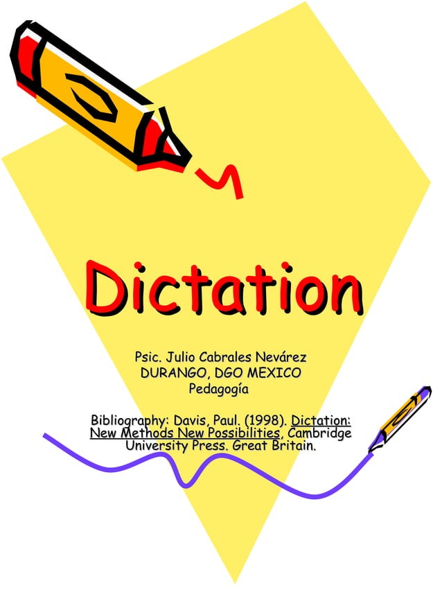 DICTATION | PPT | Education