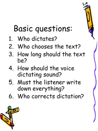 DICTATION | PPT