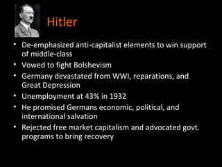 Dictators' Economies in the Inter-war Years | PPT