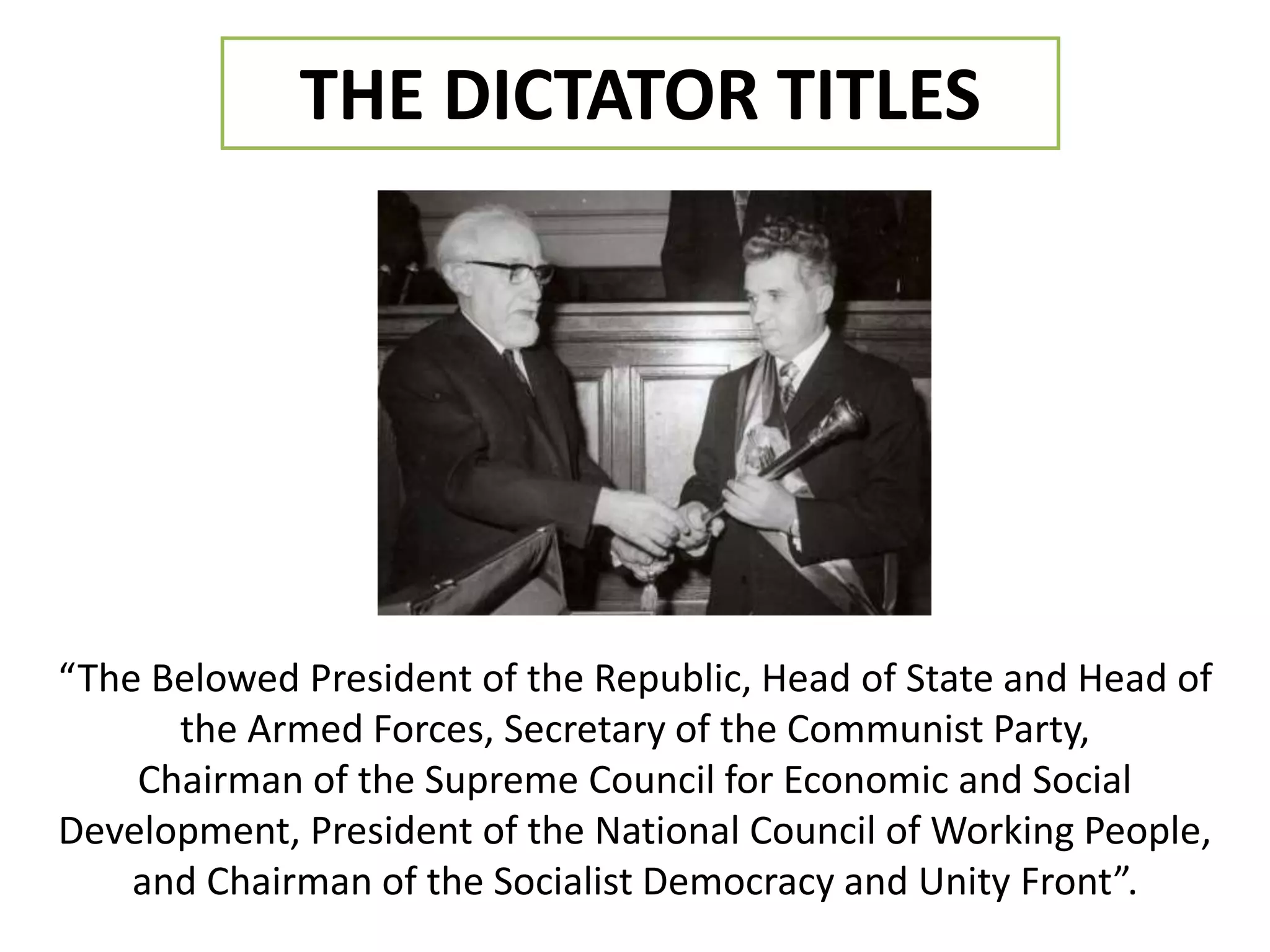 HISTORY YEAR 9 - DICTATORSHIP | PPTX