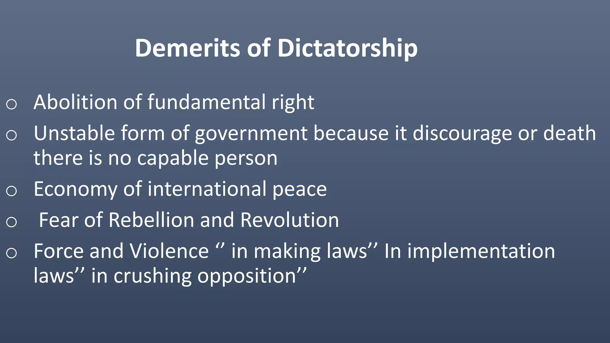 Dictatorship | PPTX
