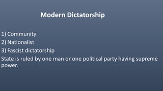 Dictatorship | PPTX