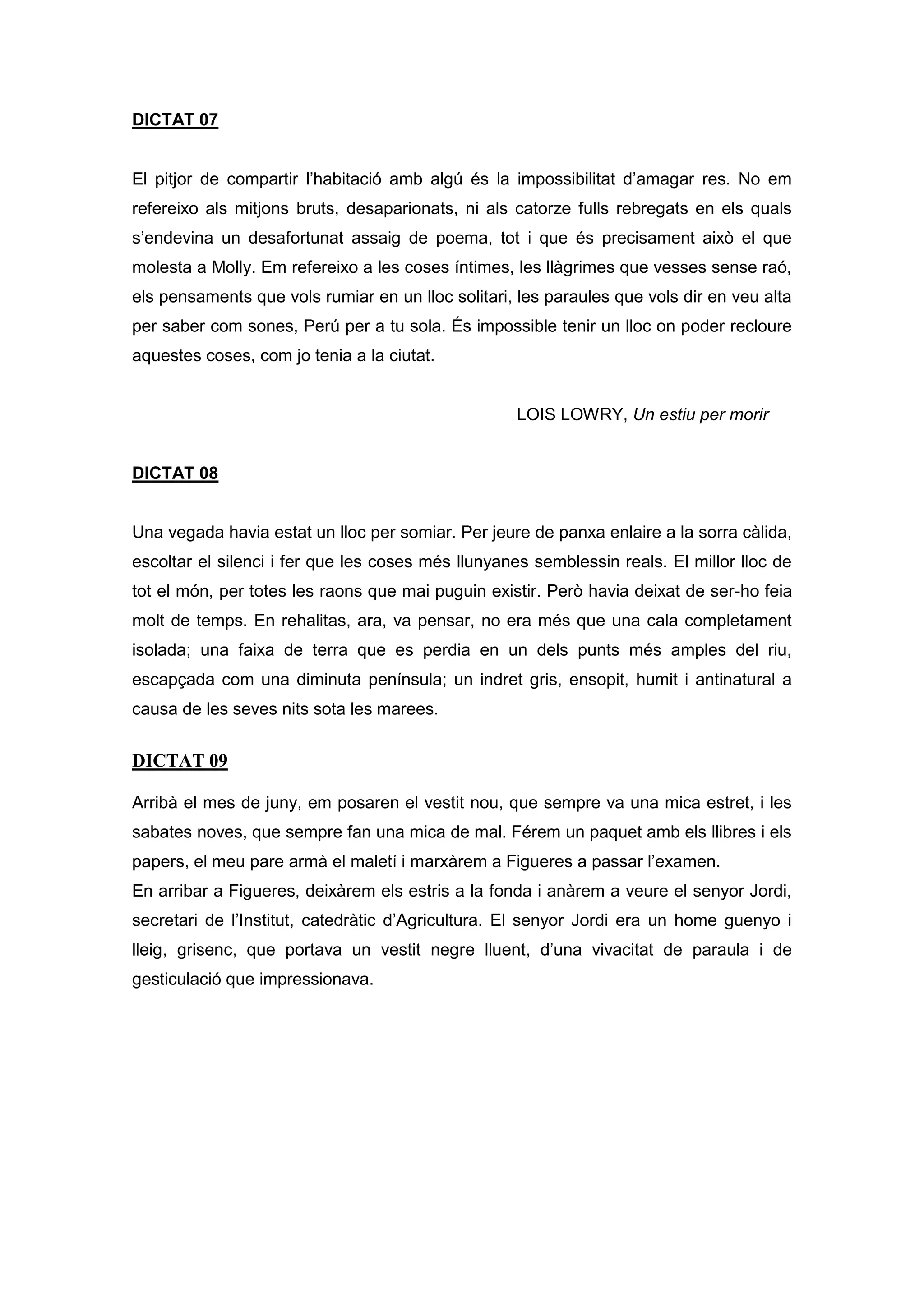 Dictats peparats 2n eso | DOCX