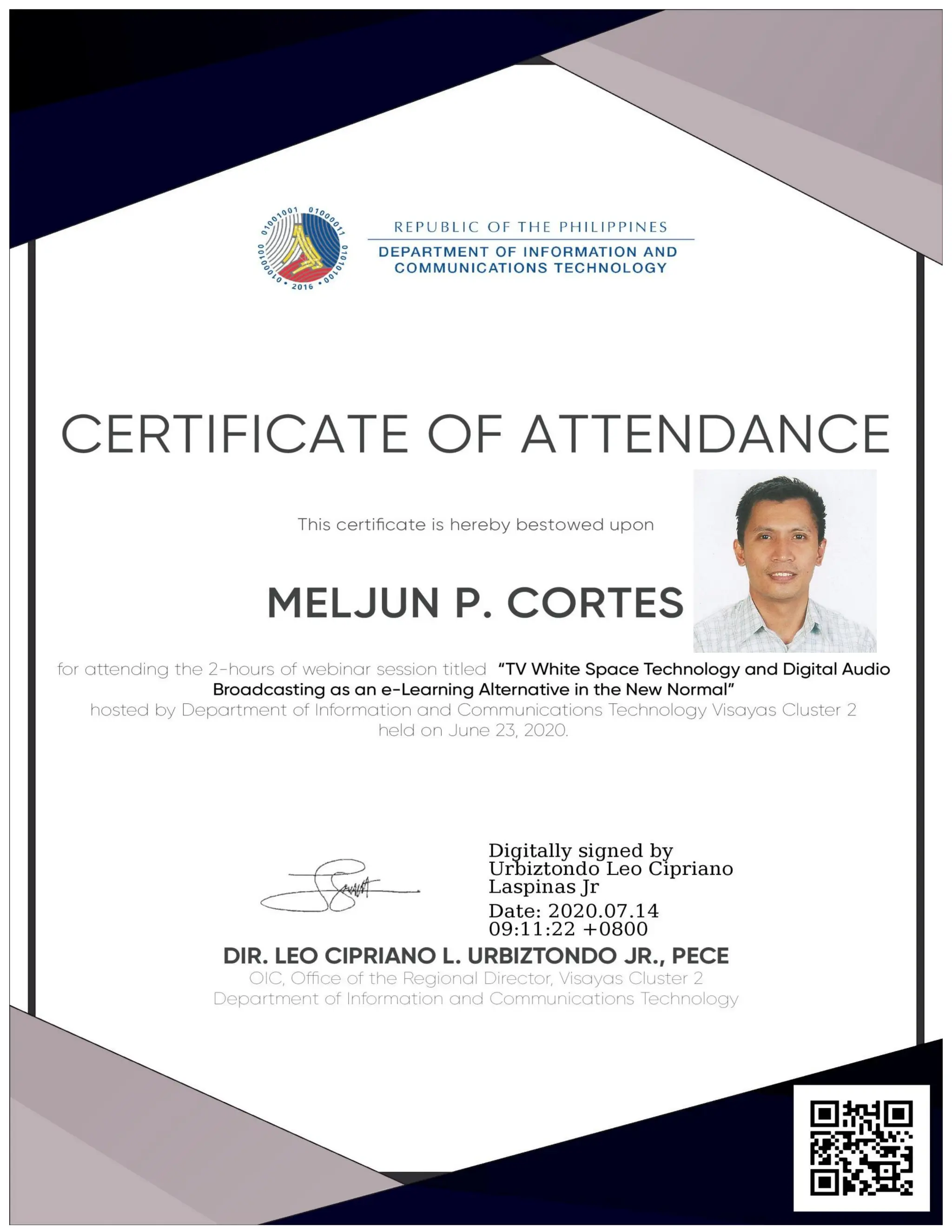 DICT CERTIFICATE TV White Space Technology | PDF