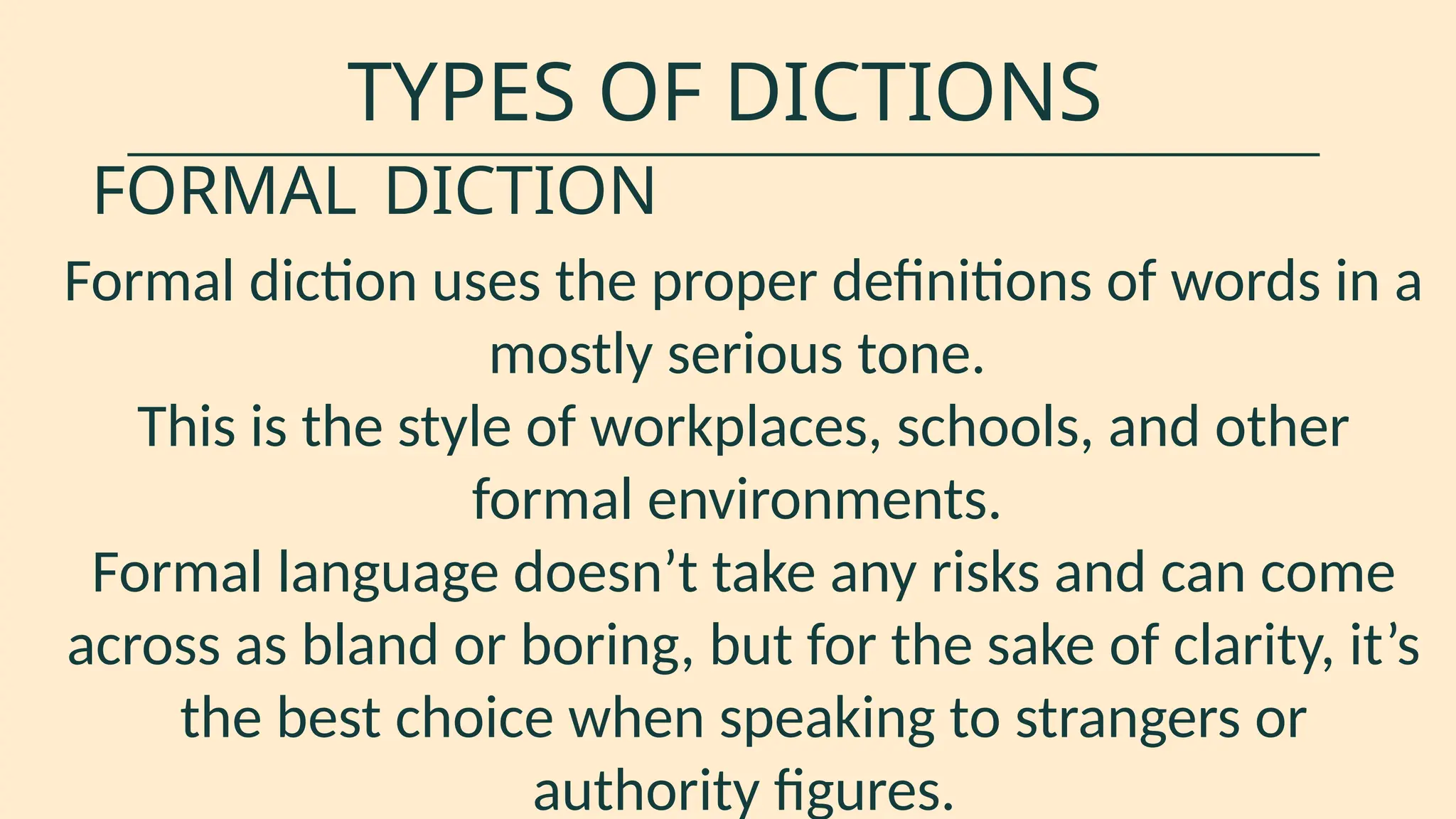 Diction and styles power point presentation | PPTX